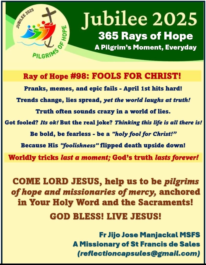 Rays of Hope #98 Fools for Christ – Reflection Capsules