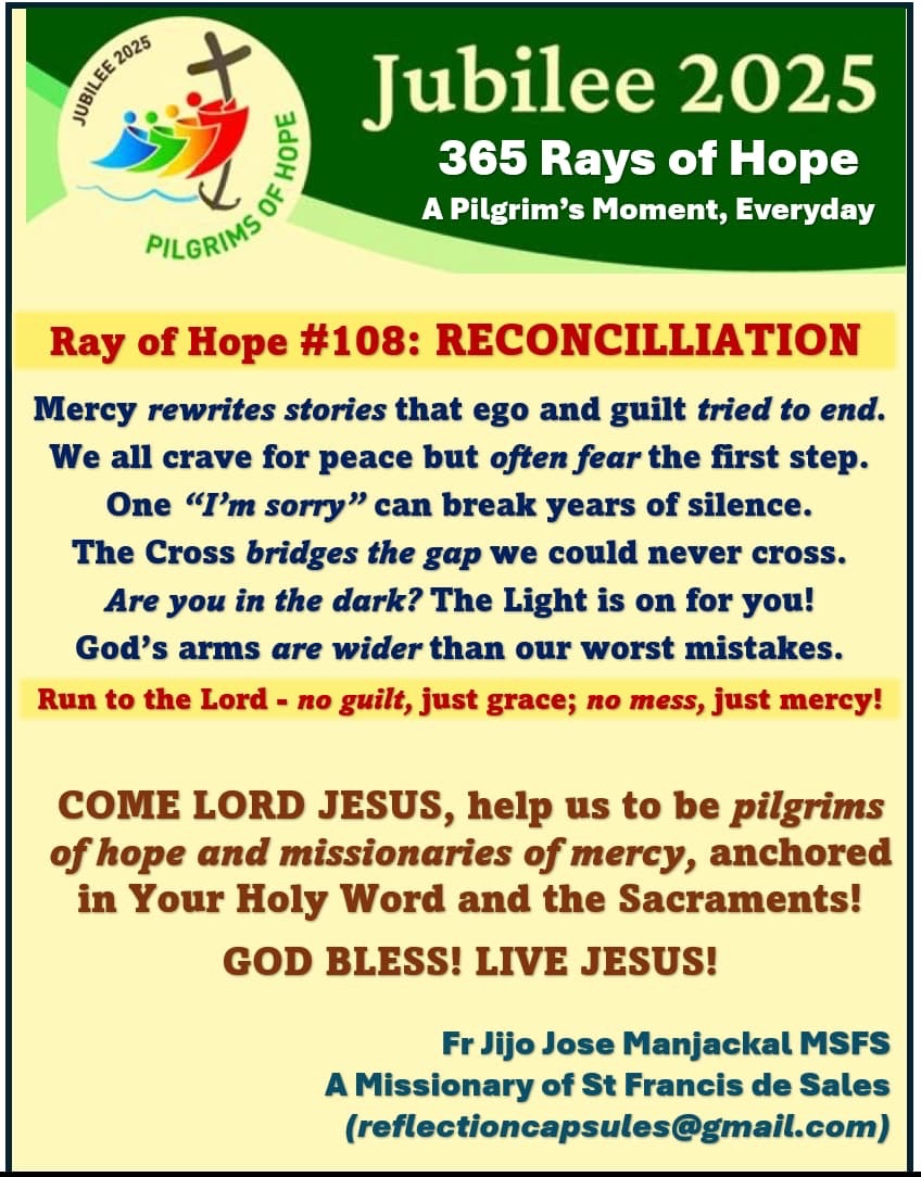 Rays of Hope #108 Reconciliation – Reflection Capsules
