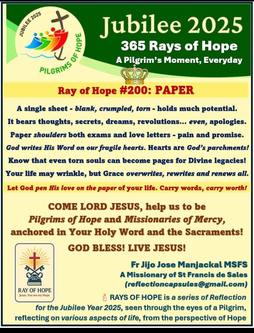 Ray of Hope #200: Paper – Reflection Capsules