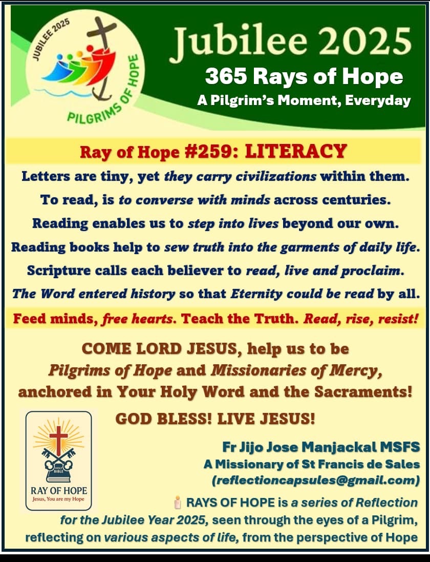 Ray of Hope #259: Literacy – Reflection Capsules
