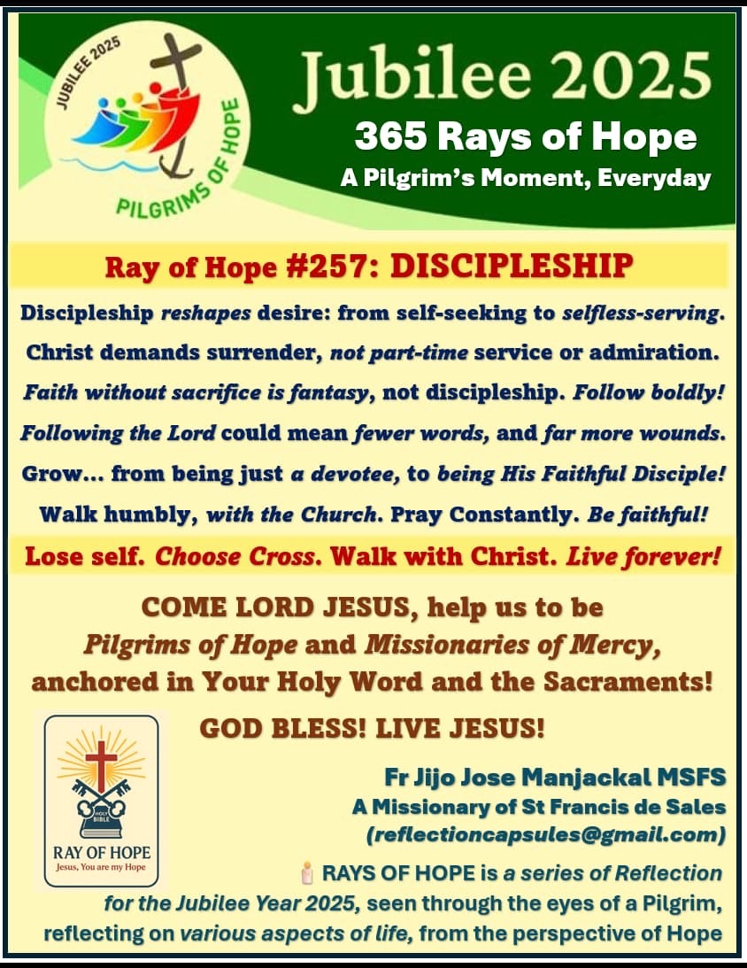 Ray of Hope #257: Discipleship – Reflection Capsules