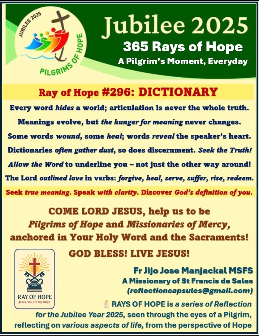 Ray of Hope# 296: Dictionary – Reflection Capsules