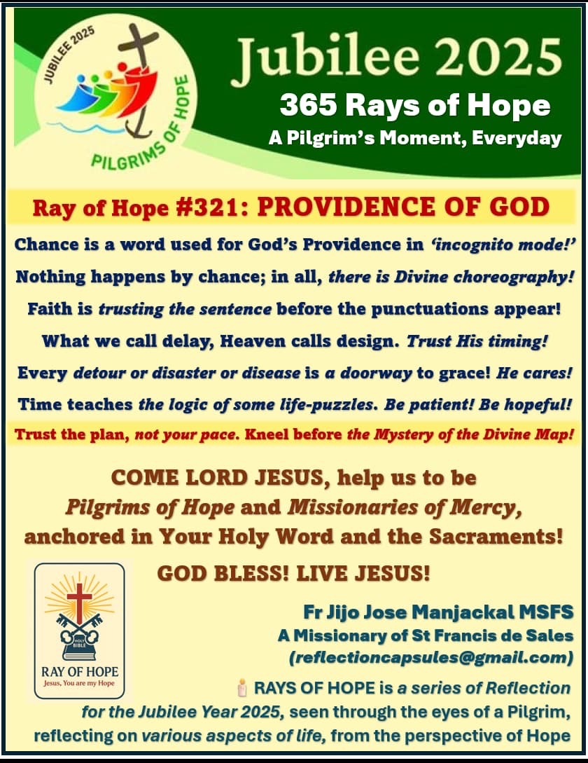 Ray of Hope #321: Providence of God – Reflection Capsules